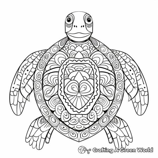 Turtle Mandala Coloring Pages - Free & Printable!