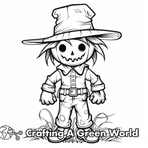 Pumpkin Scarecrow Coloring Pages - Free & Printable!