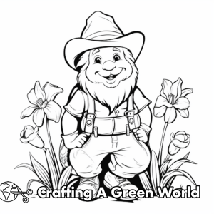 Spring Gnome Coloring Pages - Free & Printable!