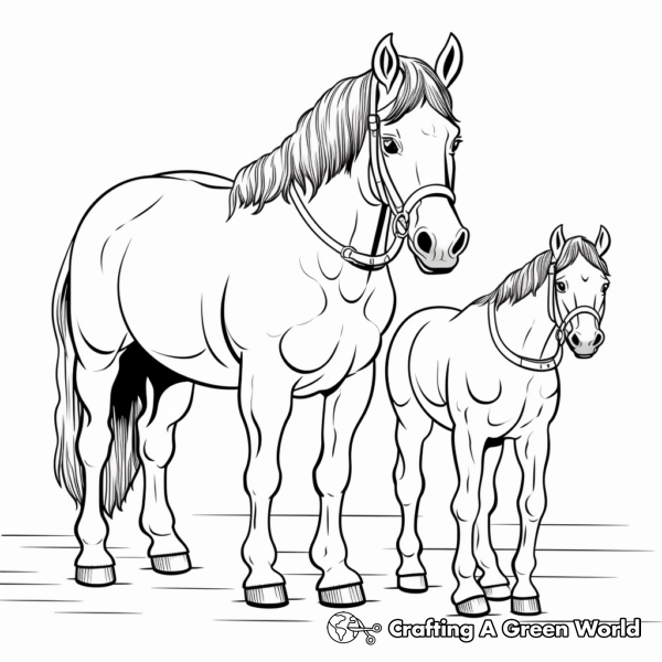 Horse Farm Coloring Pages - Free & Printable!