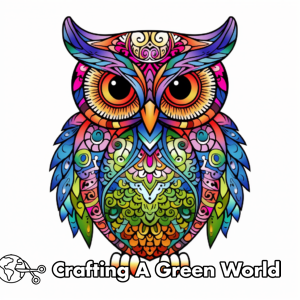 Owl Zentangle Coloring Pages - Free & Printable!