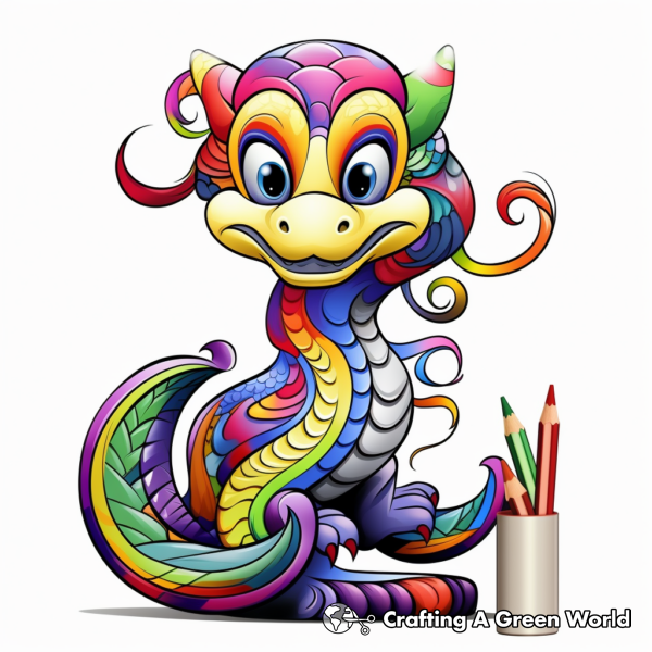 Snake Dragon Coloring Pages - Free & Printable!