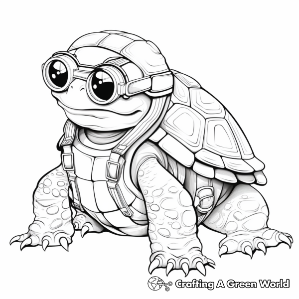 Turtle With Sunglasses Coloring Pages - Free & Printable!