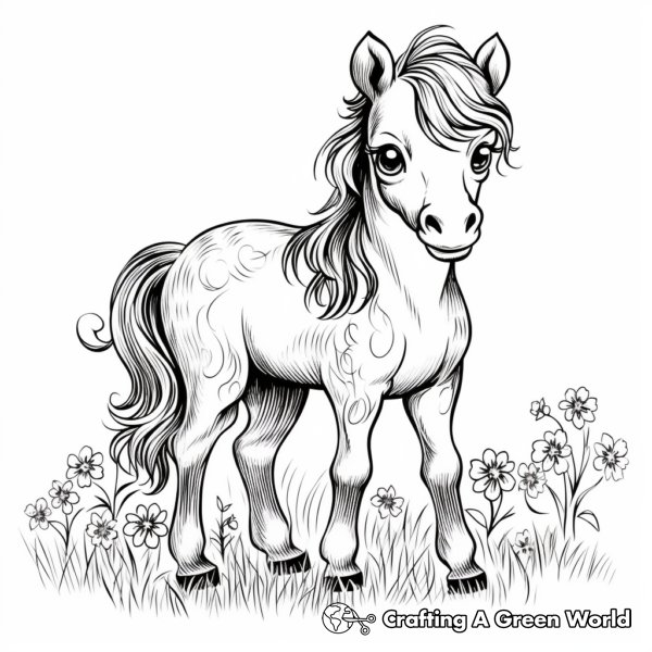 Unicorn Horse Coloring Pages - Free & Printable!