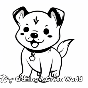 Kawaii Puppy Coloring Pages - Free & Printable!