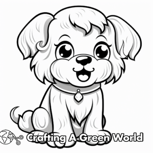 Kawaii Puppy Coloring Pages - Free & Printable!