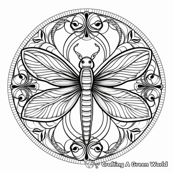 Dragonfly Mandala Coloring Pages Free Printable 