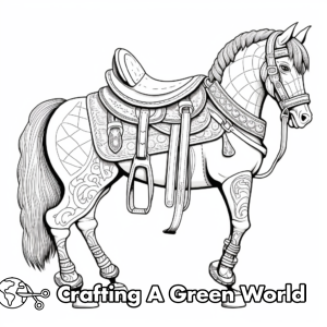 Horse With Saddle Coloring Pages - Free & Printable!