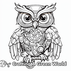 Steampunk Owl Coloring Pages - Free & Printable!