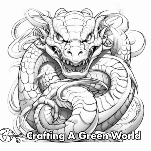 Snake Dragon Coloring Pages - Free & Printable!
