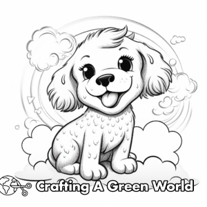 Rainbow Dog Coloring Pages - Free & Printable!