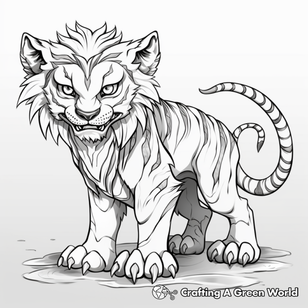 Winged Tiger Coloring Pages - Free & Printable!