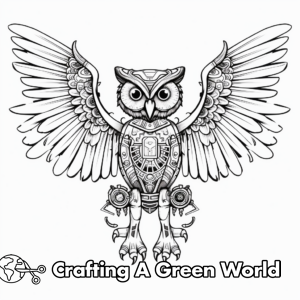 Steampunk Owl Coloring Pages - Free & Printable!