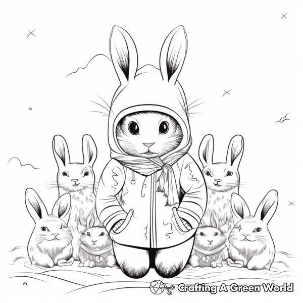 White Rabbit Coloring Pages - Free & Printable!