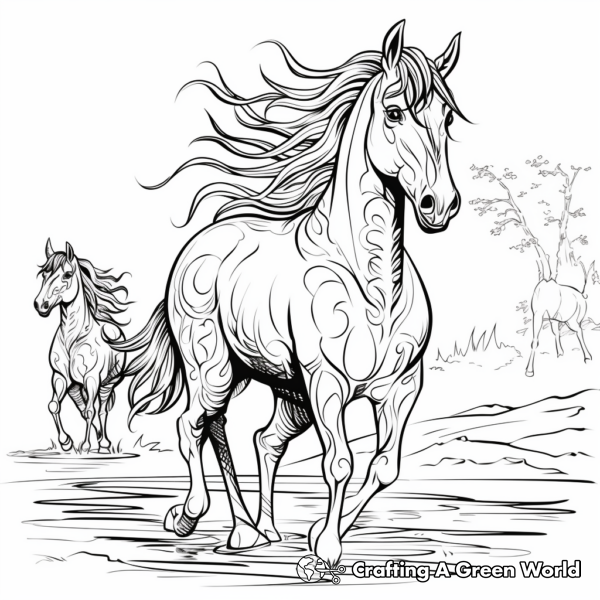 Unicorn Horse Coloring Pages - Free & Printable!