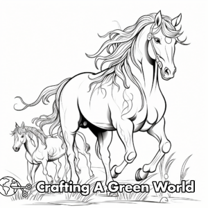 Unicorn Horse Coloring Pages - Free & Printable!