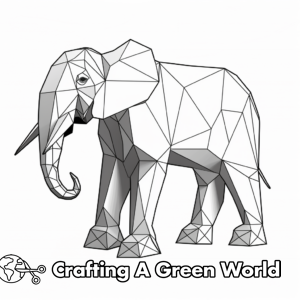 Geometric Elephant Coloring Pages - Free & Printable!
