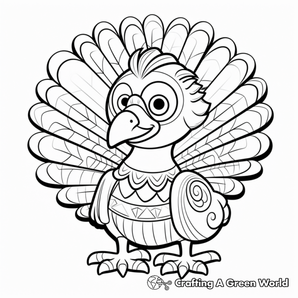 T Is For Turkey Coloring Pages - Free & Printable!
