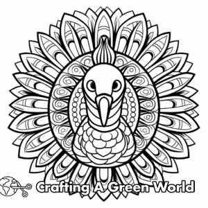 Turkey Mandala Coloring Pages - Free & Printable!