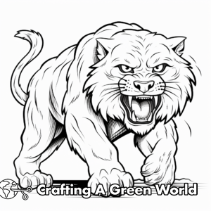 Sabertooth Tiger Coloring Pages - Free & Printable!
