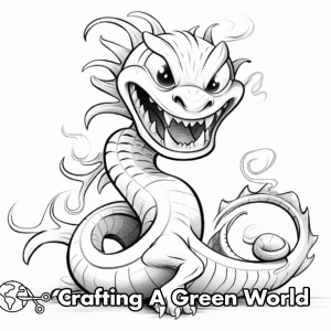 Snake Dragon Coloring Pages - Free & Printable!