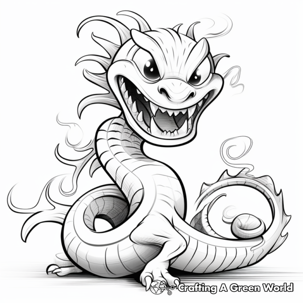 Snake Dragon Coloring Pages - Free & Printable!