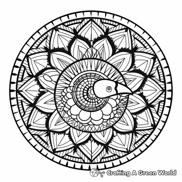 Turkey Mandala Coloring Pages - Free & Printable!