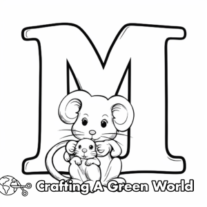 'M' Is For Mouse Coloring Pages - Free & Printable!