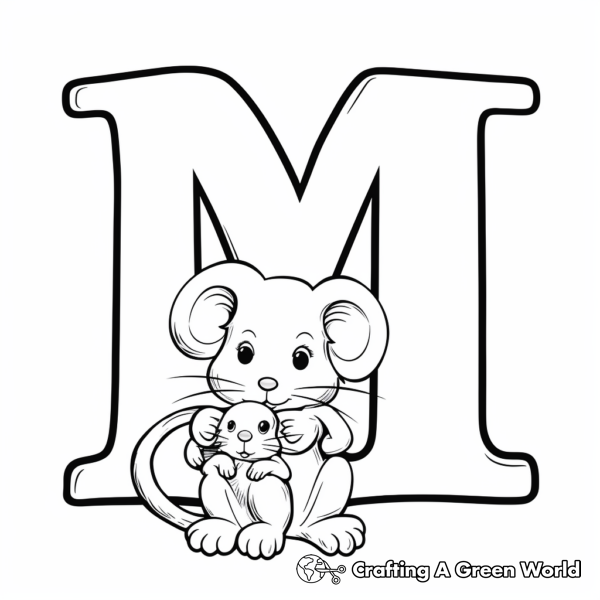 'M' Is For Mouse Coloring Pages - Free & Printable!