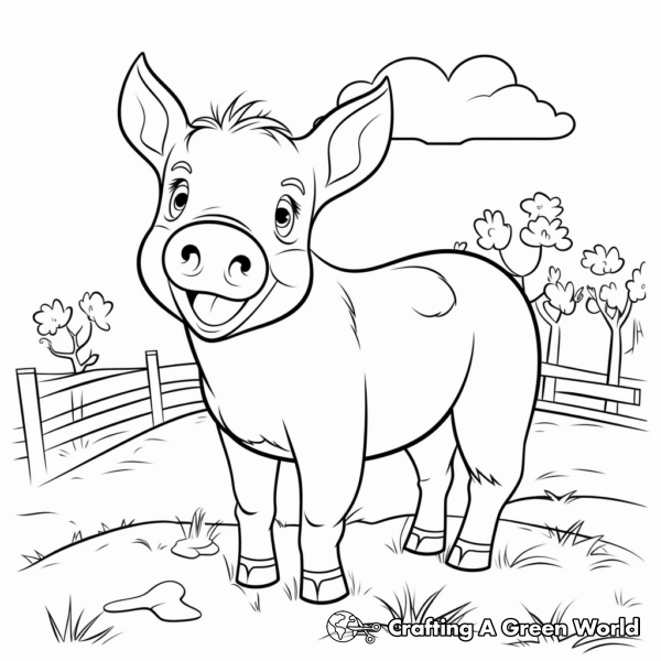 Cute Piggy Coloring Pages - Free & Printable!