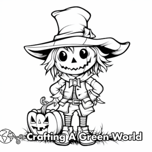 Pumpkin Scarecrow Coloring Pages - Free & Printable!