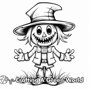 Pumpkin Scarecrow Coloring Pages - Free & Printable!