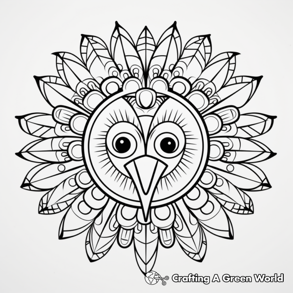 Turkey Mandala Coloring Pages - Free & Printable!