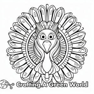 Turkey Mandala Coloring Pages - Free & Printable!