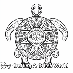Turtle Mandala Coloring Pages - Free & Printable!