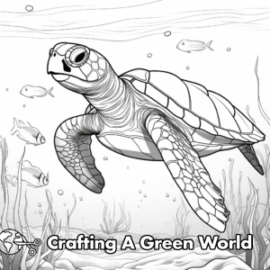 Green Sea Turtle Coloring Pages - Free & Printable!