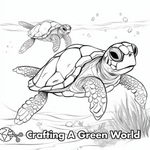 Green Sea Turtle Coloring Pages - Free & Printable!