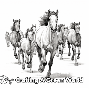 Running Horse Coloring Pages - Free & Printable!