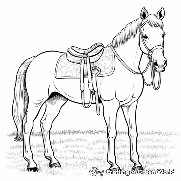Horse With Saddle Coloring Pages - Free & Printable!