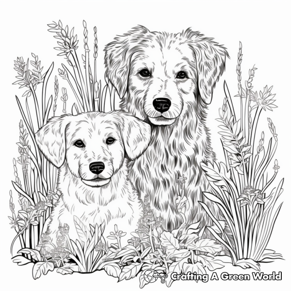 Two Dogs Coloring Pages - Free & Printable!