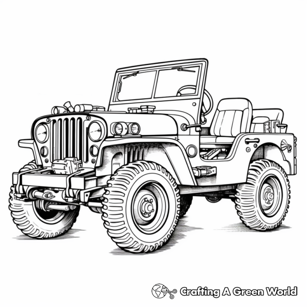 Army Jeep Coloring Pages - Free & Printable!