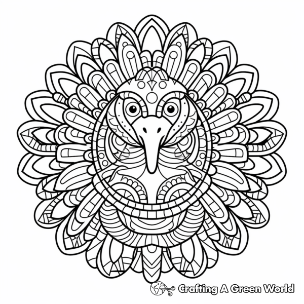 Turkey Mandala Coloring Pages - Free & Printable!