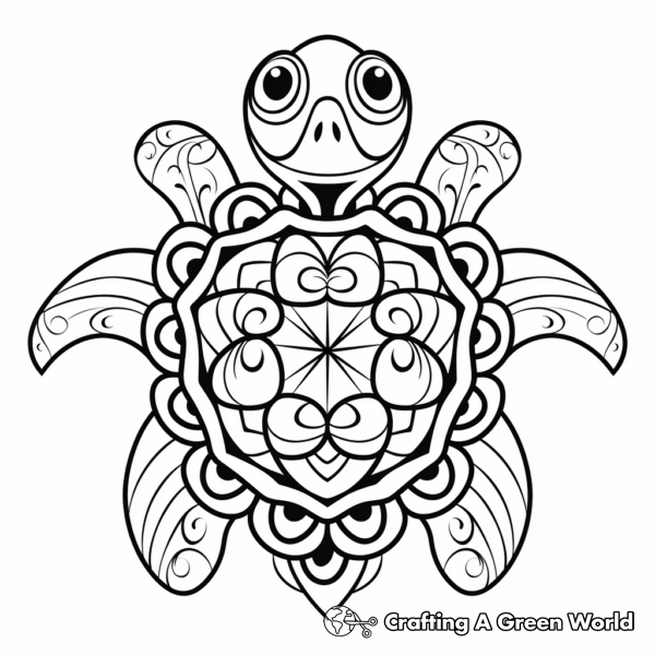 Turtle Mandala Coloring Pages - Free & Printable!