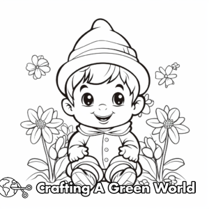 Spring Gnome Coloring Pages - Free & Printable!