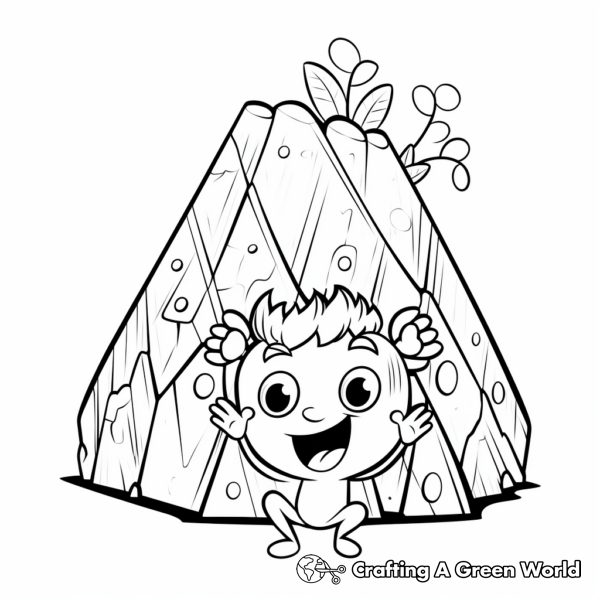 V Is For Volcano Coloring Pages - Free & Printable!