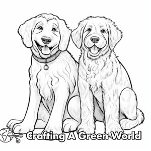 Two Dogs Coloring Pages - Free & Printable!