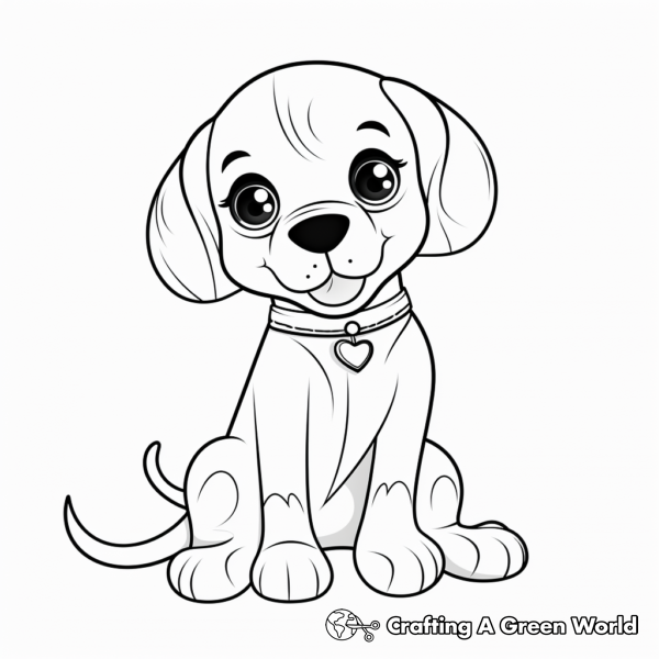 Kawaii Puppy Coloring Pages - Free & Printable!