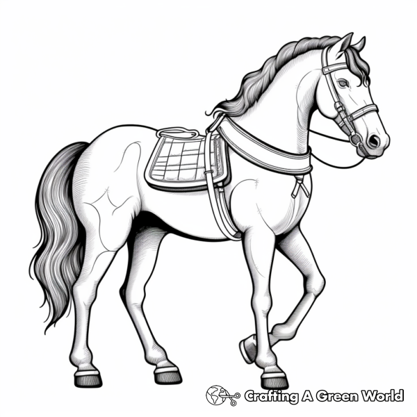 Horse With Saddle Coloring Pages - Free & Printable!