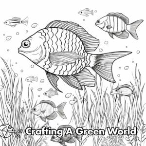 School Of Fish Coloring Pages - Free & Printable!