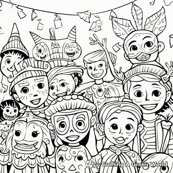 Masquerade Coloring Pages - Free & Printable!